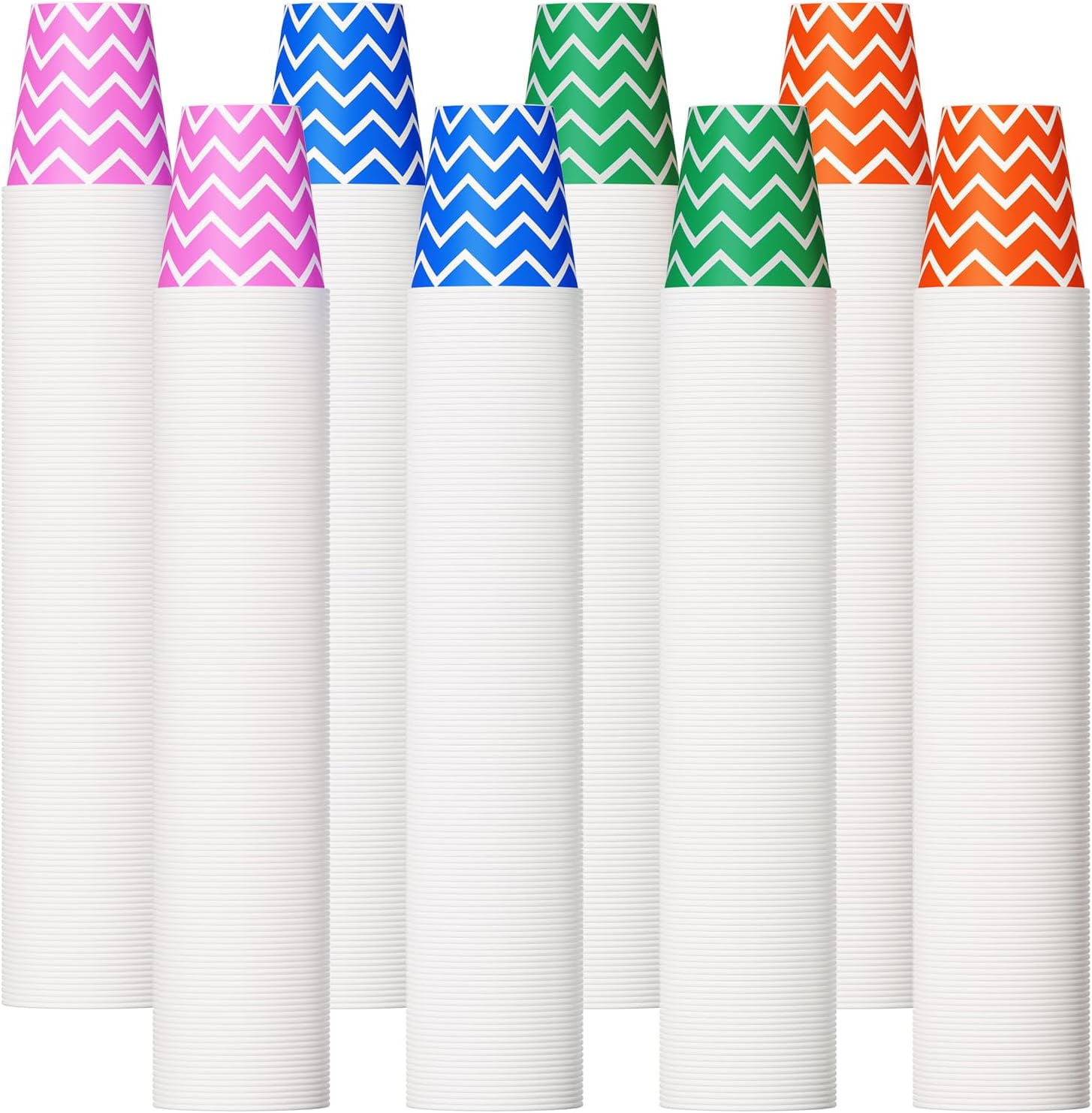 1000 Pack 5oz Paper Cups, Multicolor Paper Disposable Cups, Small ...