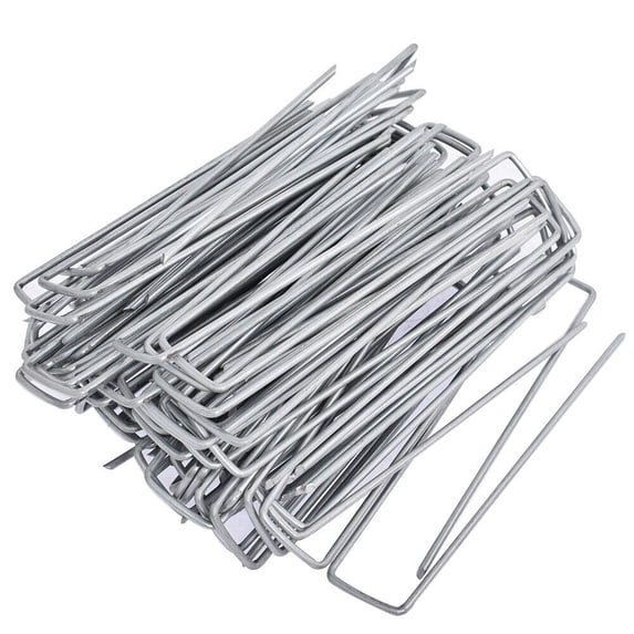 1000 Pack 6" Landscape Staples Garden Stakes Galvanized Sod Staples 11 ...