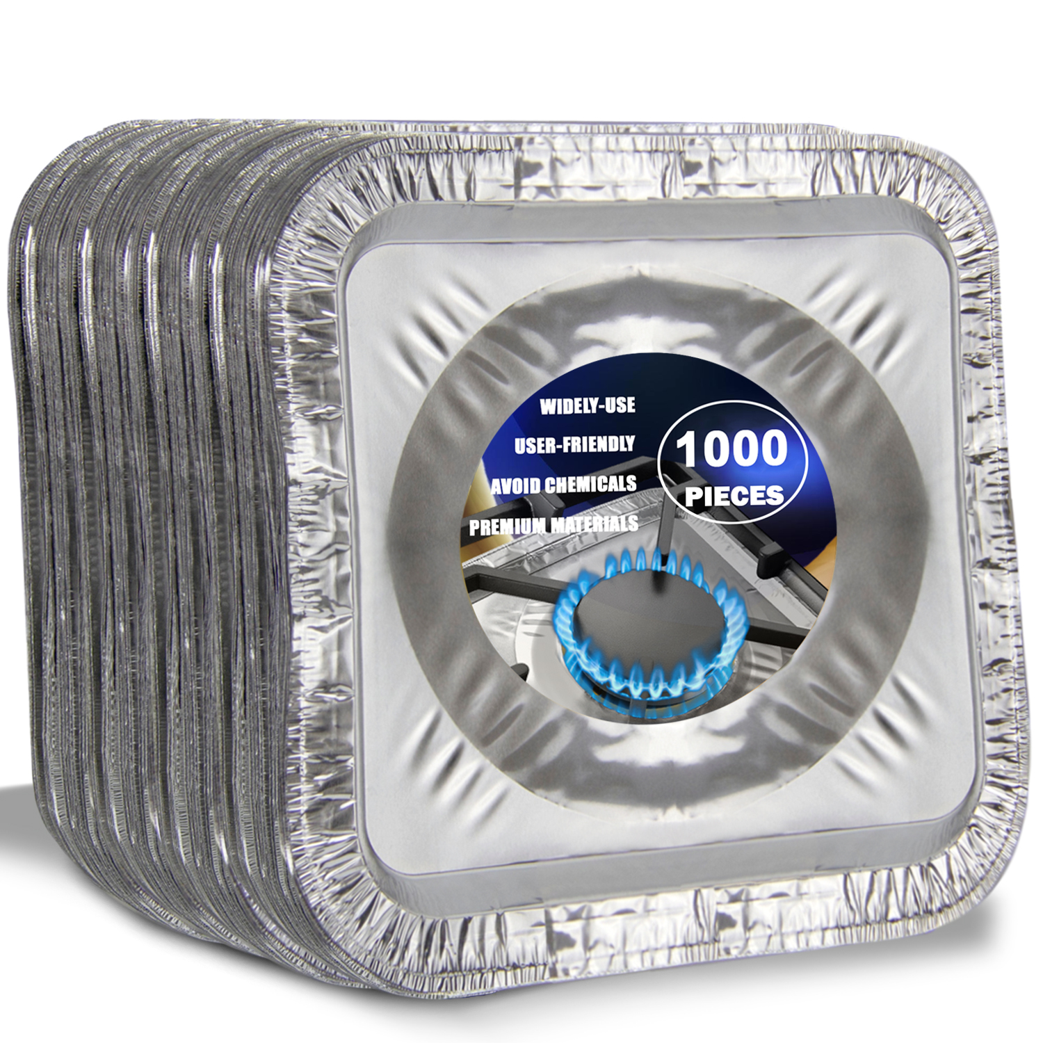[1000 Pack] 8.5 Inch Aluminum Foil Stove Burner Covers - Disposable ...