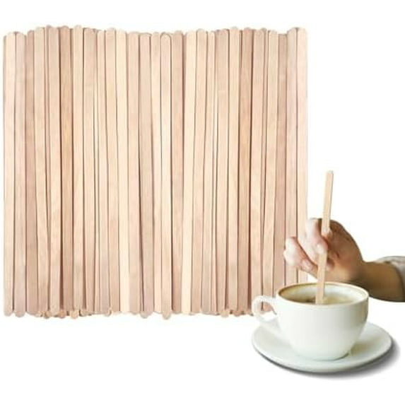 1000 Pack Birch Wood Coffee Stirrers, 7.5 Inch Sturdy Coffee Stir ...