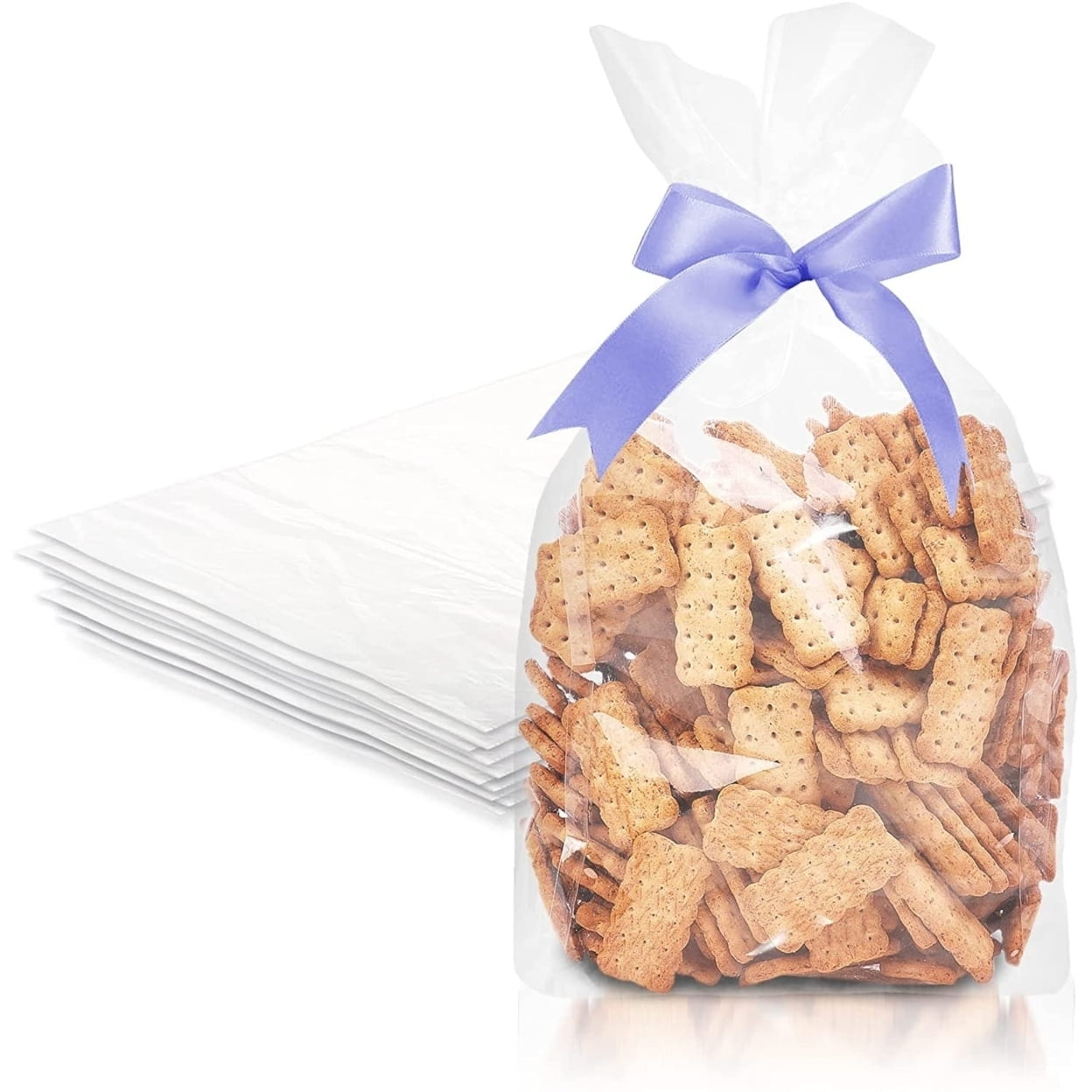 1000 Pack Clear Plastic Gusseted Bags 8" x 4" x 18" Side Gusset ...