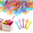 1000 Pack Colored Taster Spoons Ice Cream Dessert Spoons Mini Plastic Spoons Assorted Tasting ...
