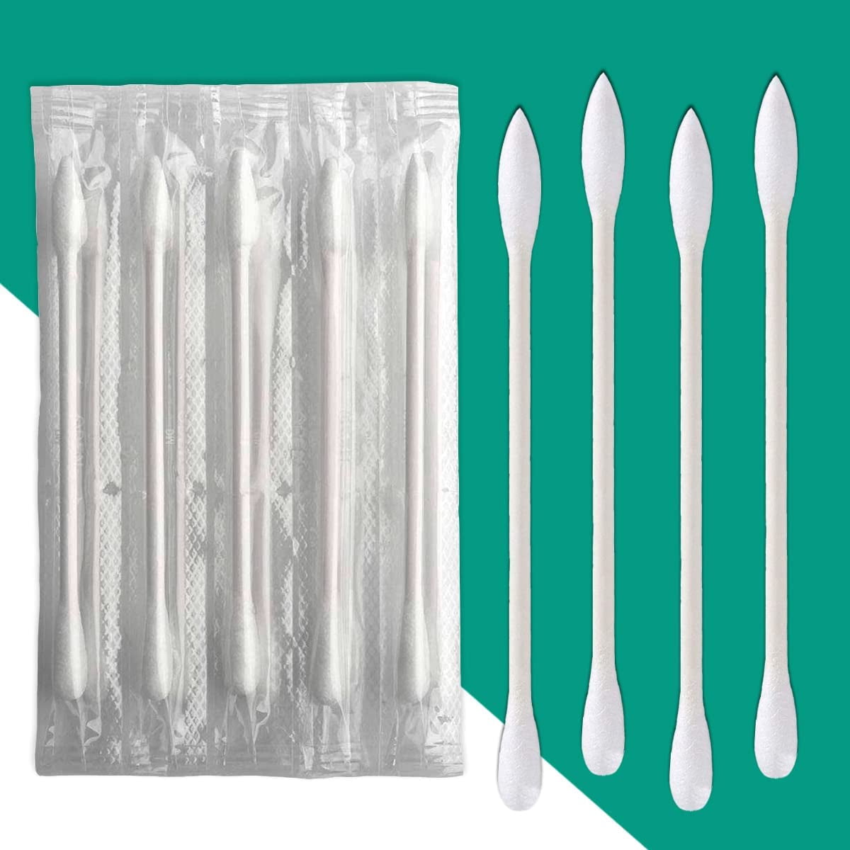 1000 Pack Cotton Swab Individually Wrapped, Individually Wrapped Double ...