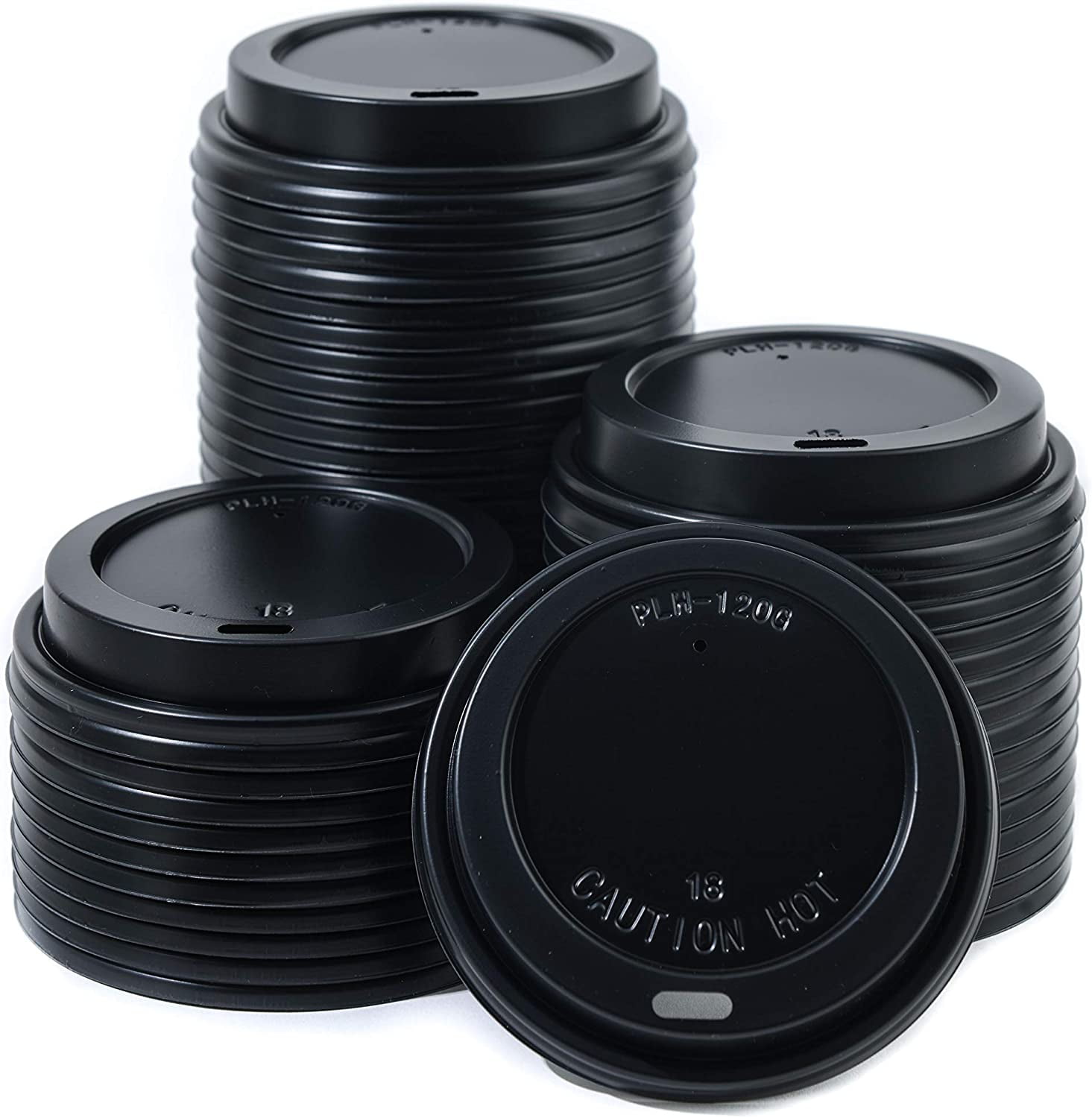 [1000 Pack] Disposable Black Dome Lids for Disposable Paper Hot Cups ...