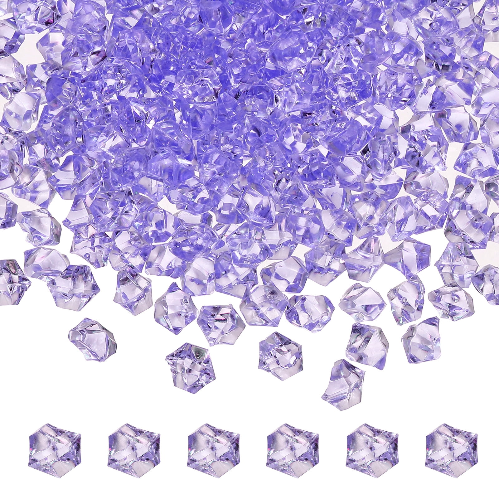 1000-Pack Fake Ice Rocks, 6x9mm Fake Crushed Ice Acrylic Gems Diamonds ...