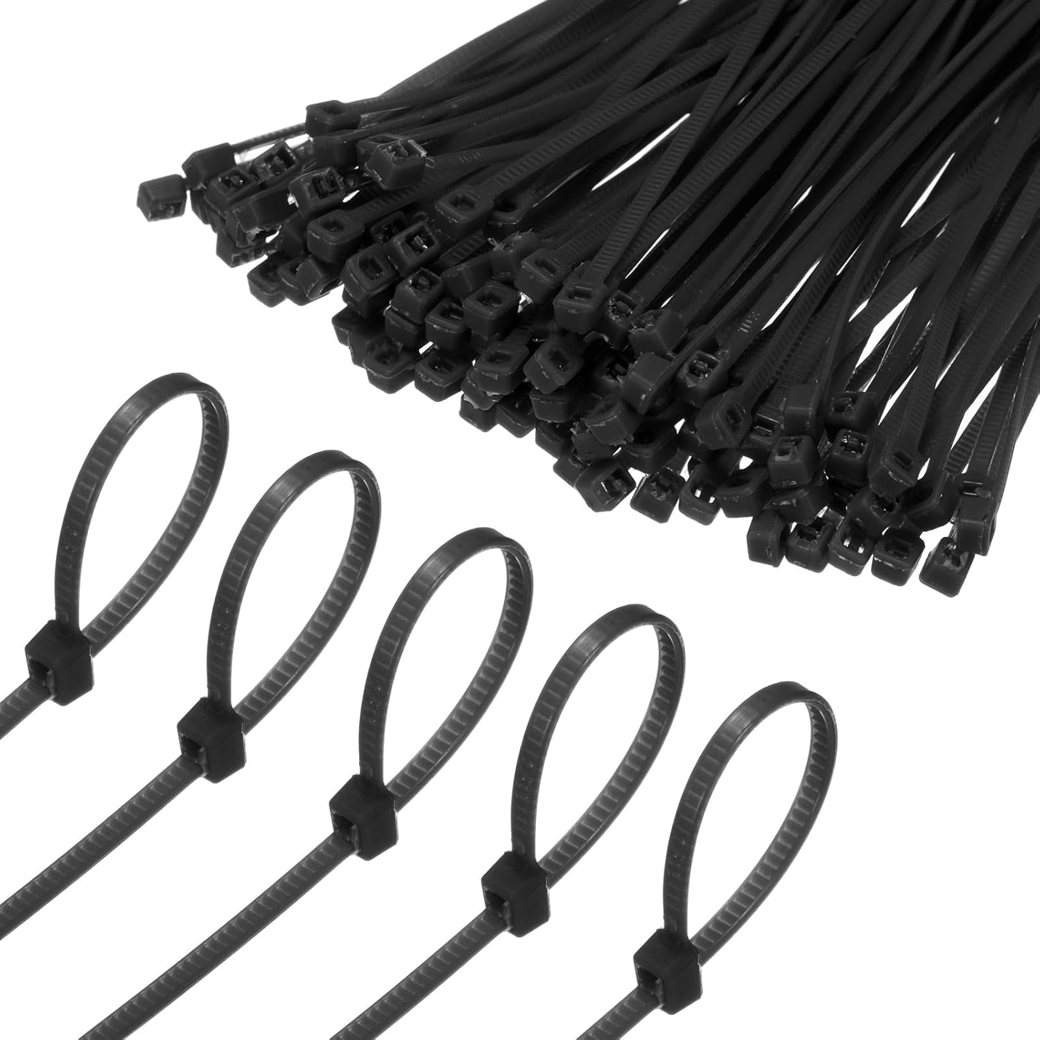 1000-Pack Nylon Zip Ties 4 Inch 11 Lbs Nylon Cable Wire Ties Self ...