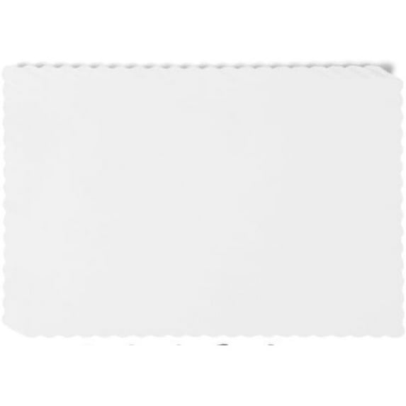 1000 Pack Off-White Colored Paper Placemats Disposable with Scalloped ...