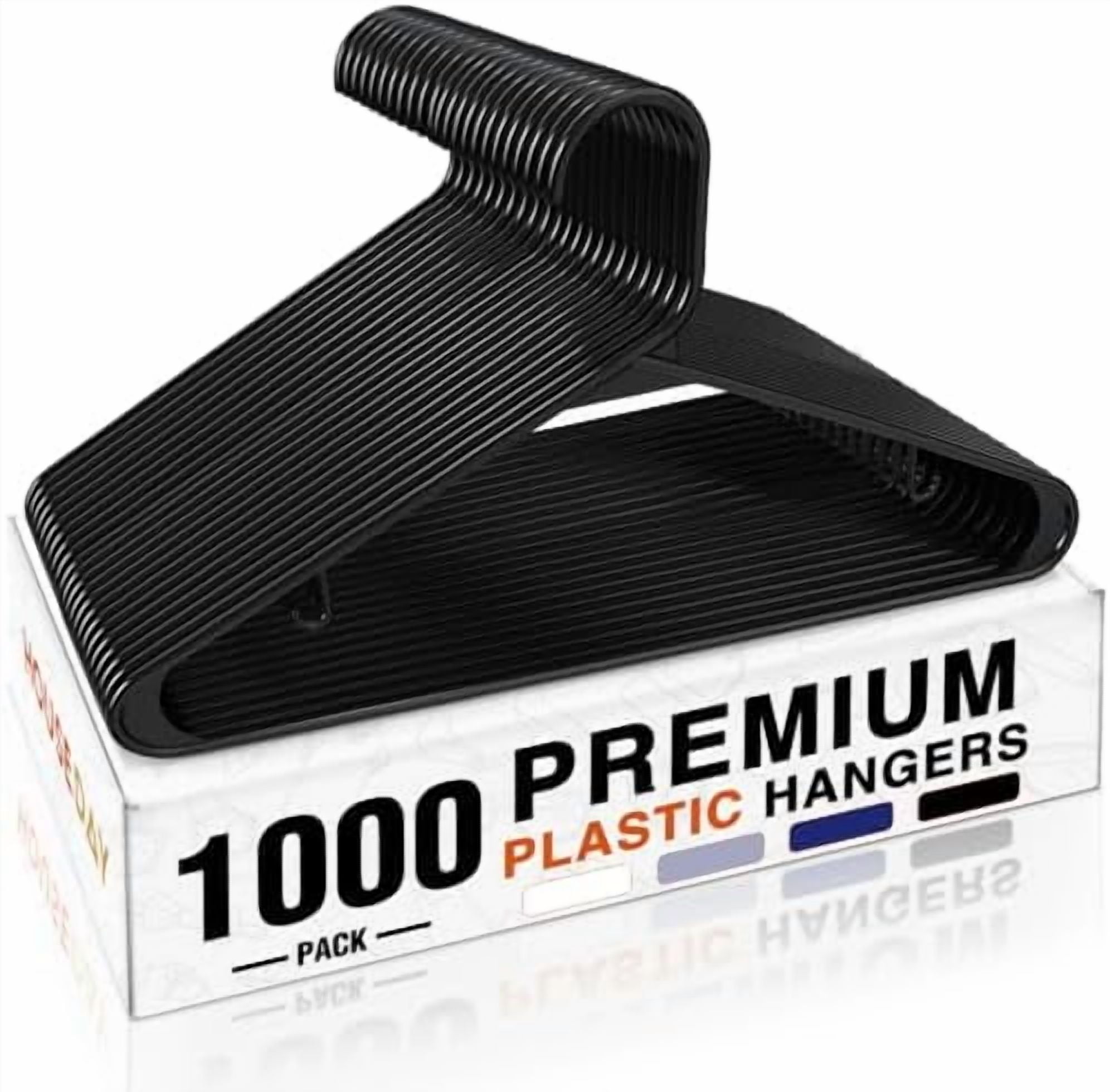 1000 Pack Plastic Clothes Hangers, Commercial Bulk Shipment for ...