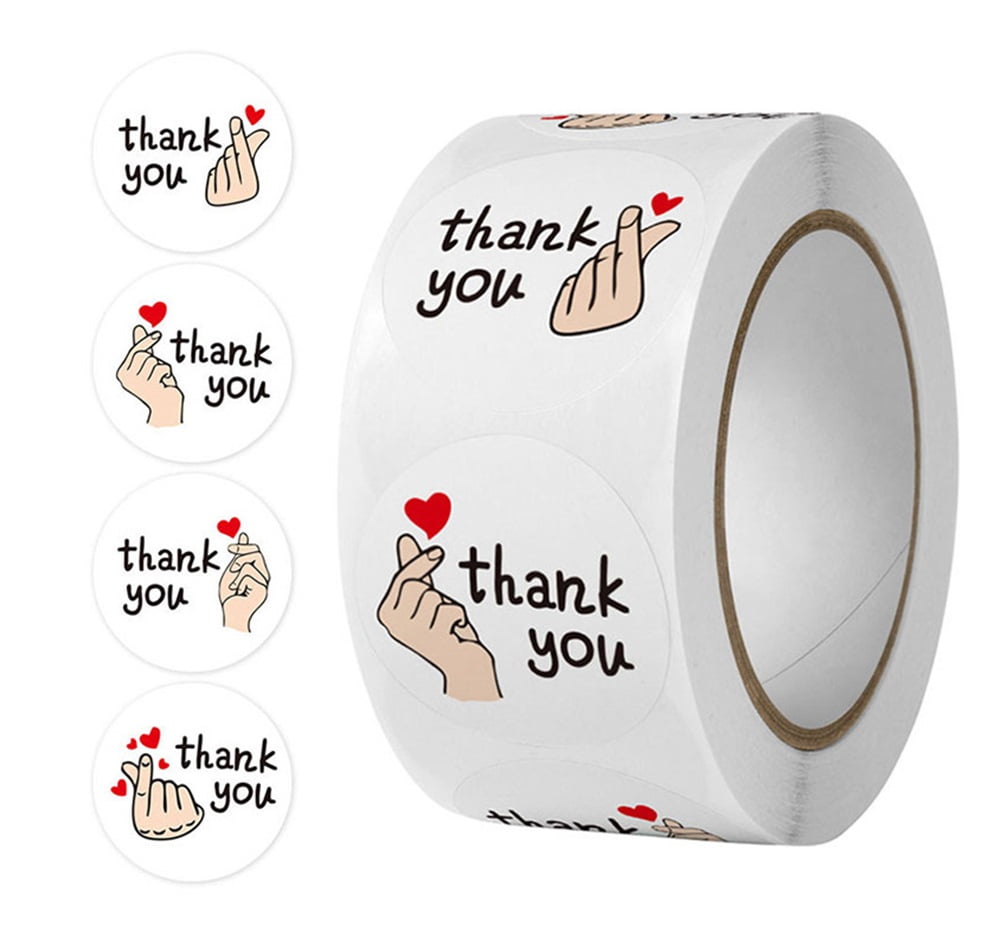 1000-Pack Thank You Stickers – Self-Adhesive Waterproof Labels for ...