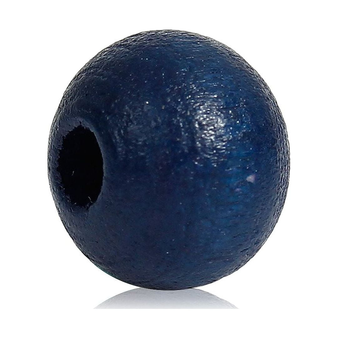1000 Painted Navy Round Wood Beads 8mm with 2mm Hole - Walmart.com