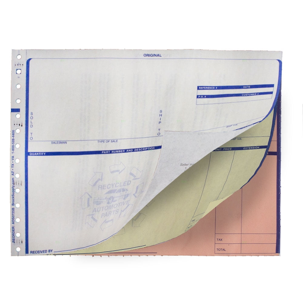 1000 Pc Box Hollander Powerlink 3-Part Invoice w/ Disclaimer Forms ...