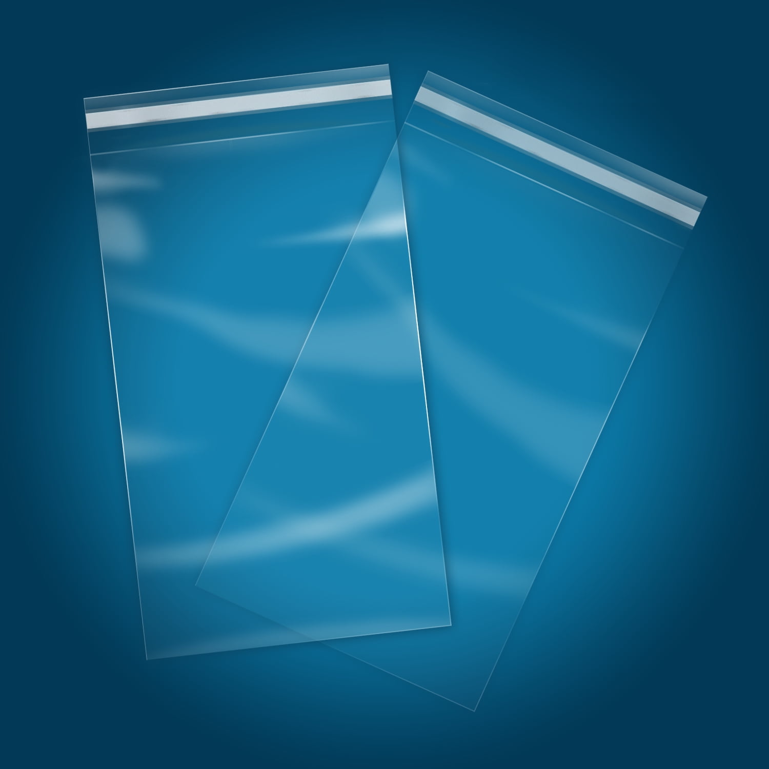 1000 Pcs -12" x 18" Clear Plastic Cellophane Bags-Resealable Self ...