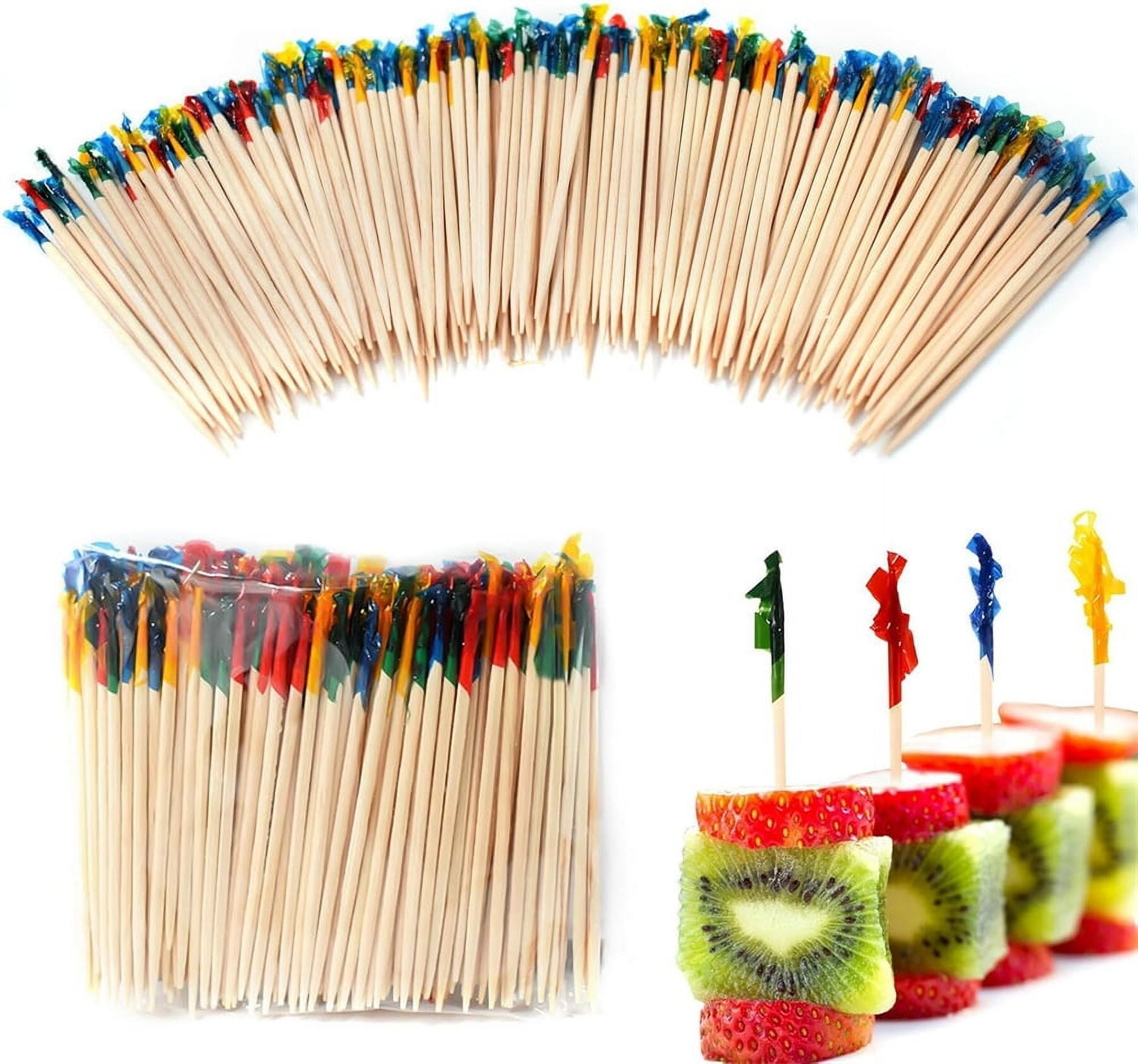 1000 Pcs 2.5 Inch Frill Picks Toothpicks, NOGIS Toothpicks for ...