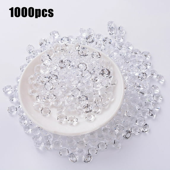 1000 Pcs 3-10Mm Mixed Size Acrylic Crystals Scatter Table Diamond ...