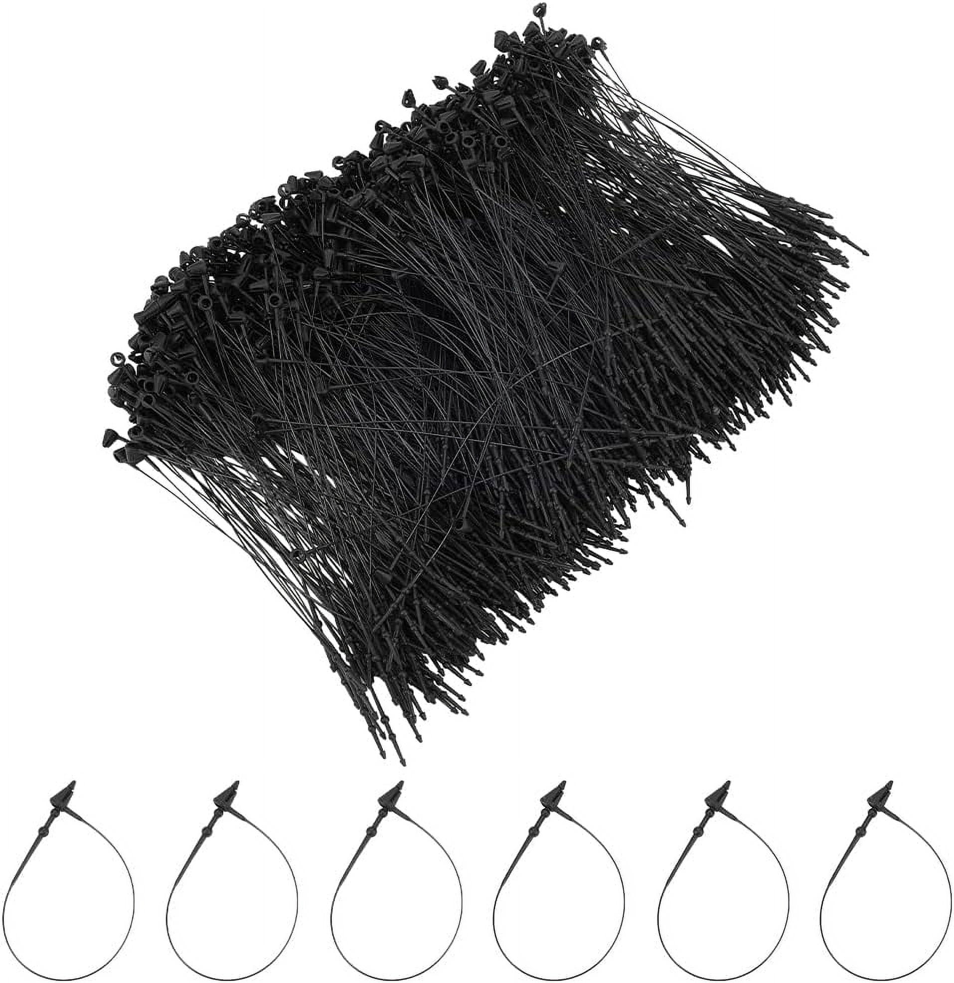 1000 Pcs Black Plastic Fasteners Hang Tags 4inch Hang Tag Snap Lock ...
