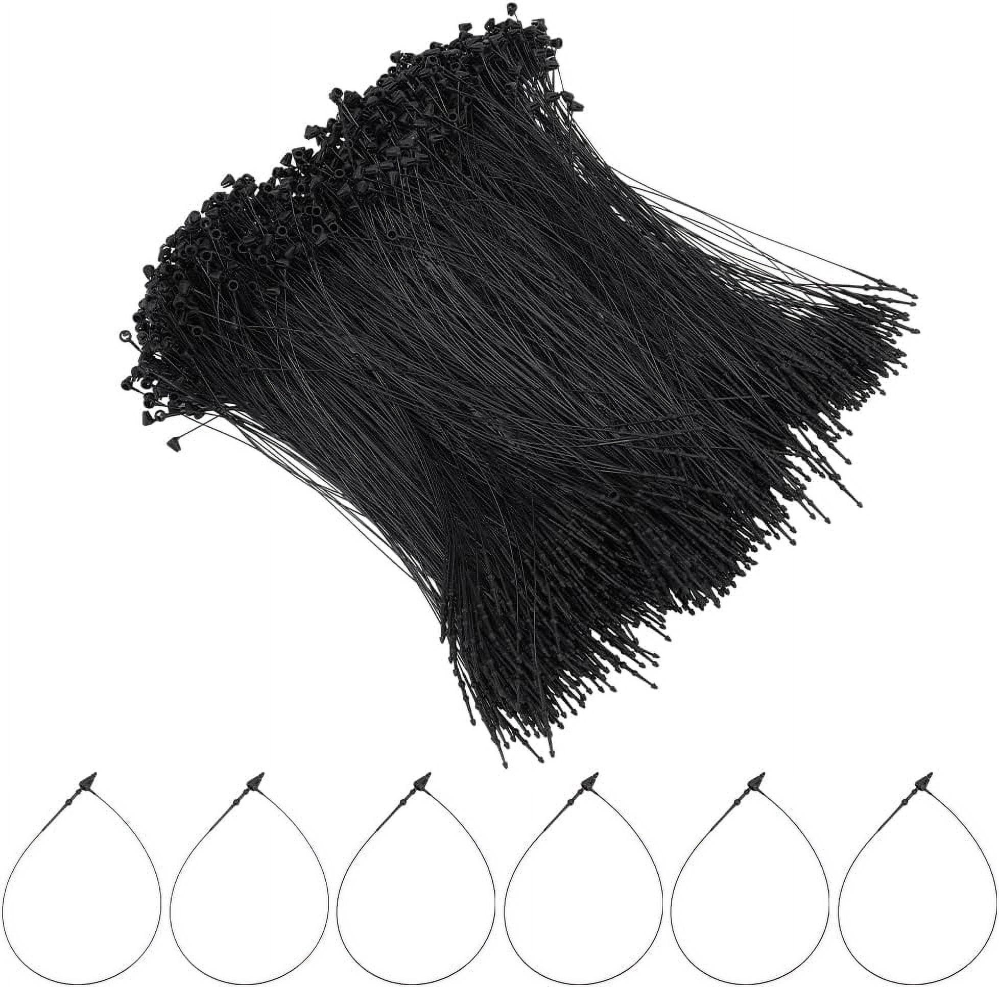 1000 Pcs Black Plastic Fasteners Hang Tags 7inch Hang Tag Snap Lock ...