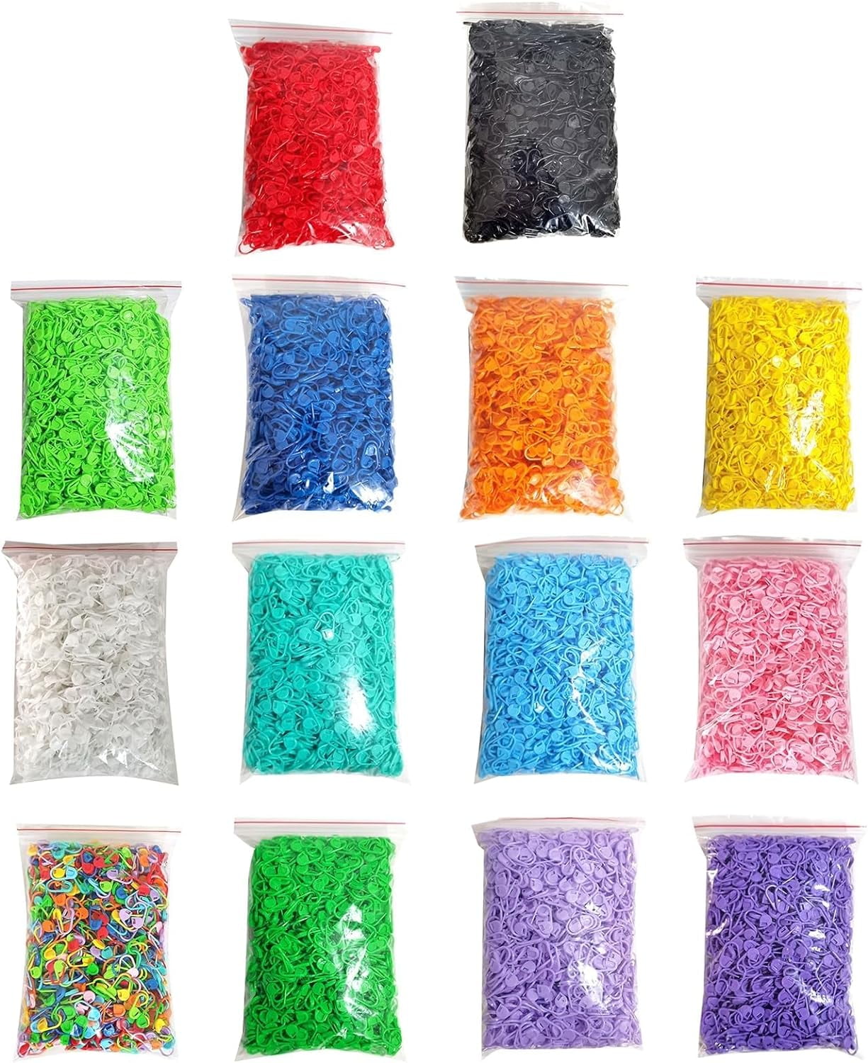 1000 Pcs Colorful Stitch Markers Plastic Knitting Markers Lightweight Crochet Markers Locking