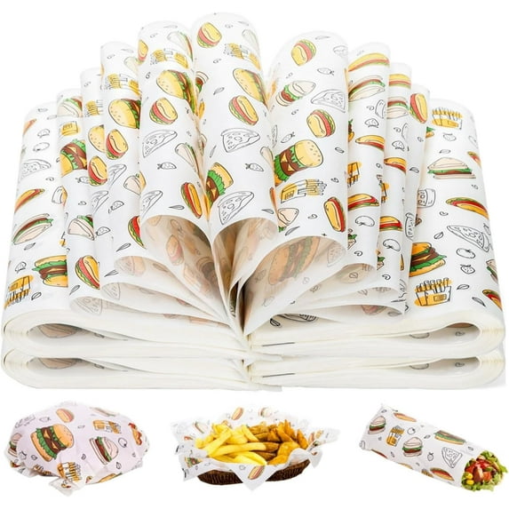 1000 Pcs Deli Wax Paper Sheets, 12x12 Inch Grease-proof Sandwich Wrap ...