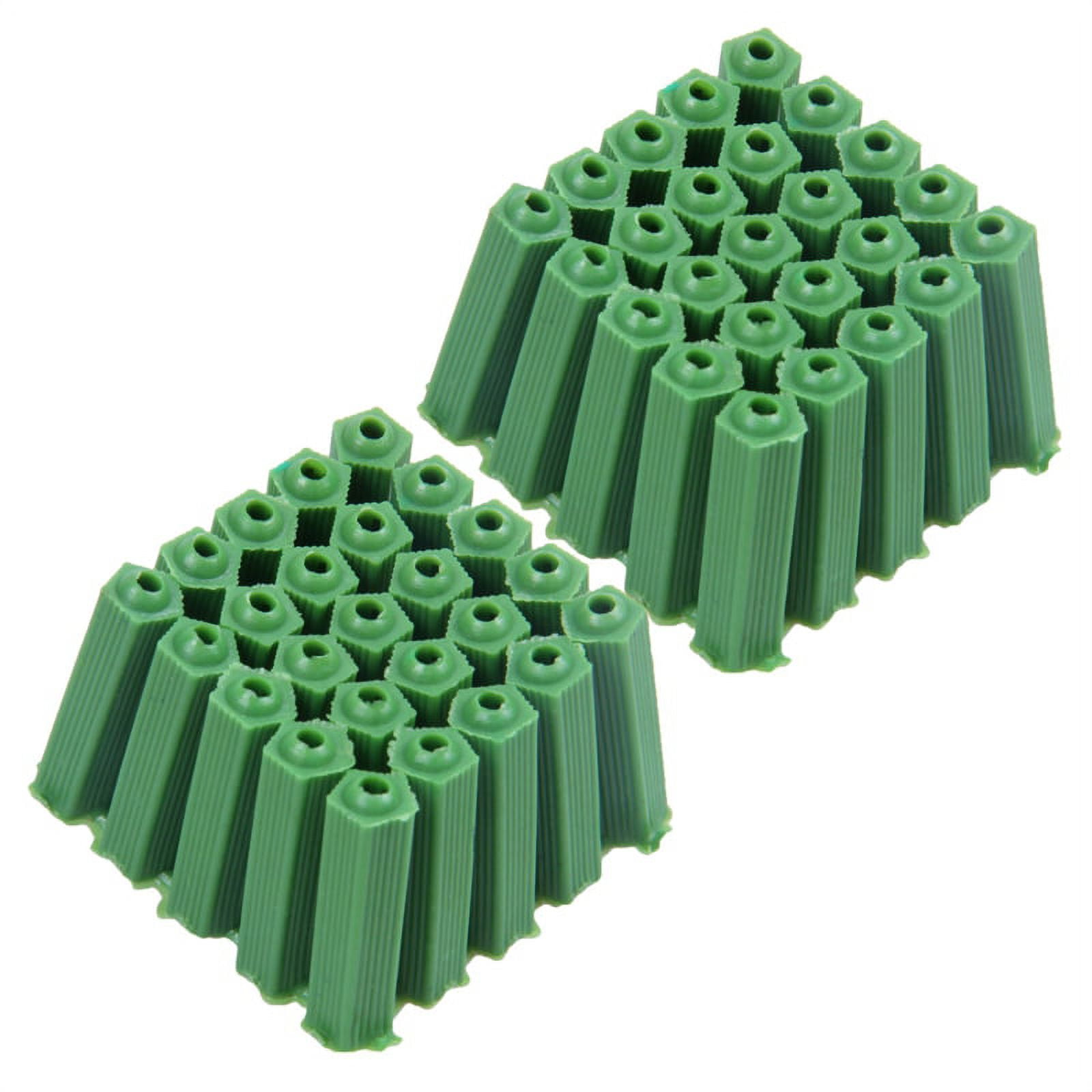 1000 Pcs Green Masonry Screw Fixing Wall Anchor Plugs 6mm x 27mm ...