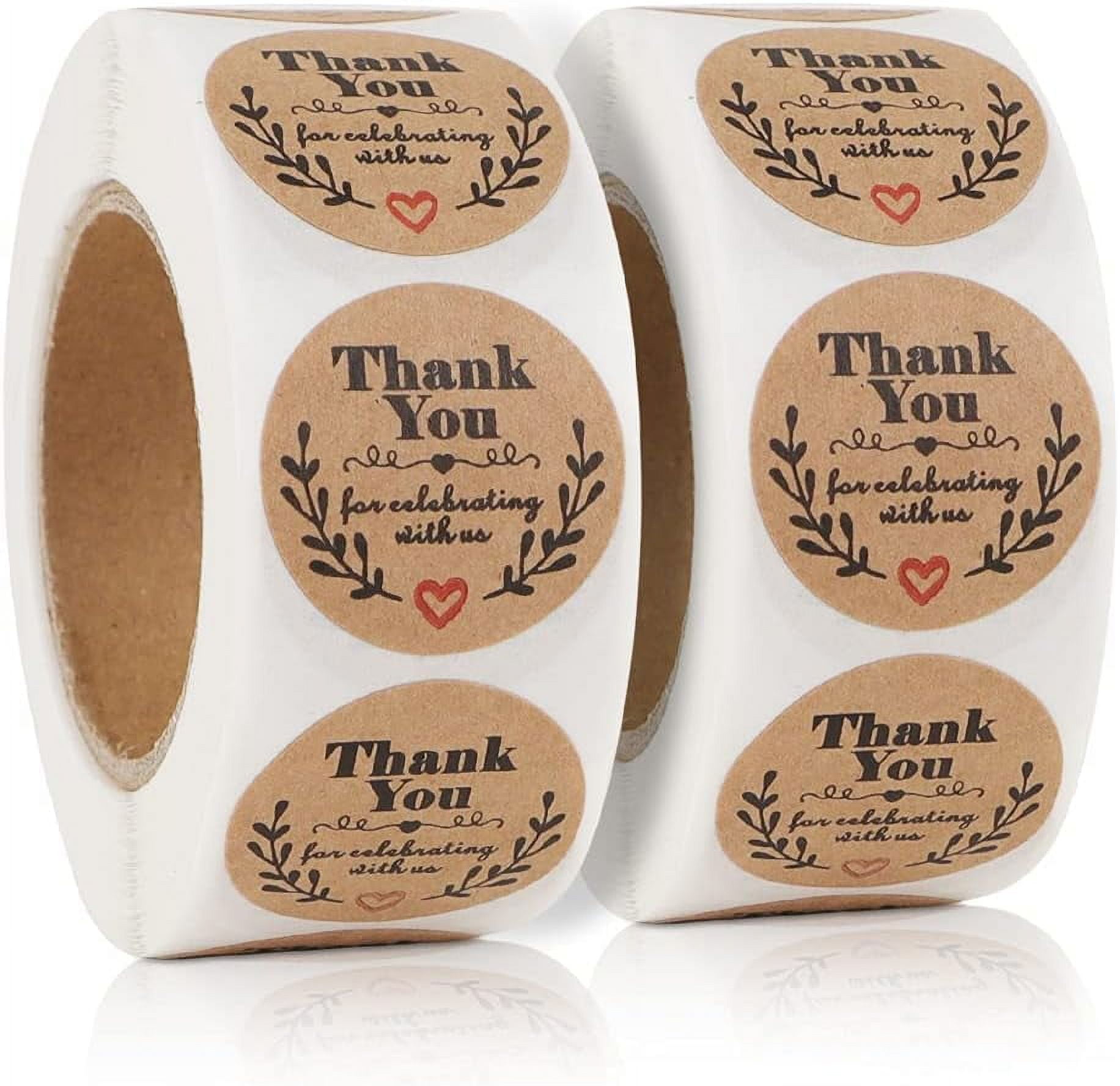1000 Pcs Kraft Paper Gift Tags Round Natural Kraft Paper Stickers ...