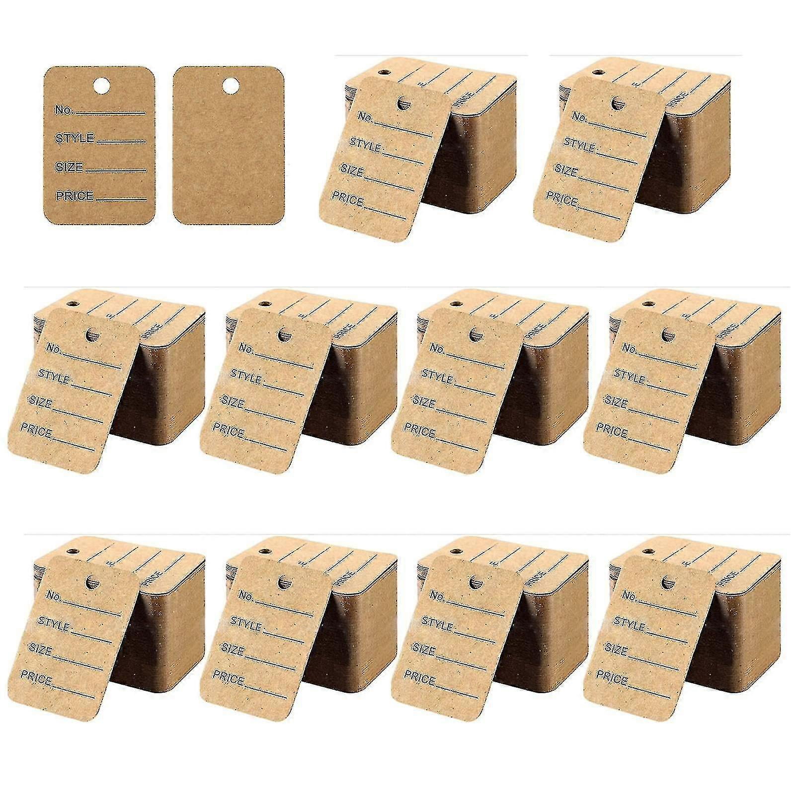 1000 Pcs Price Label Hang Tags Kraft Paper Price Tags For Clothes ...