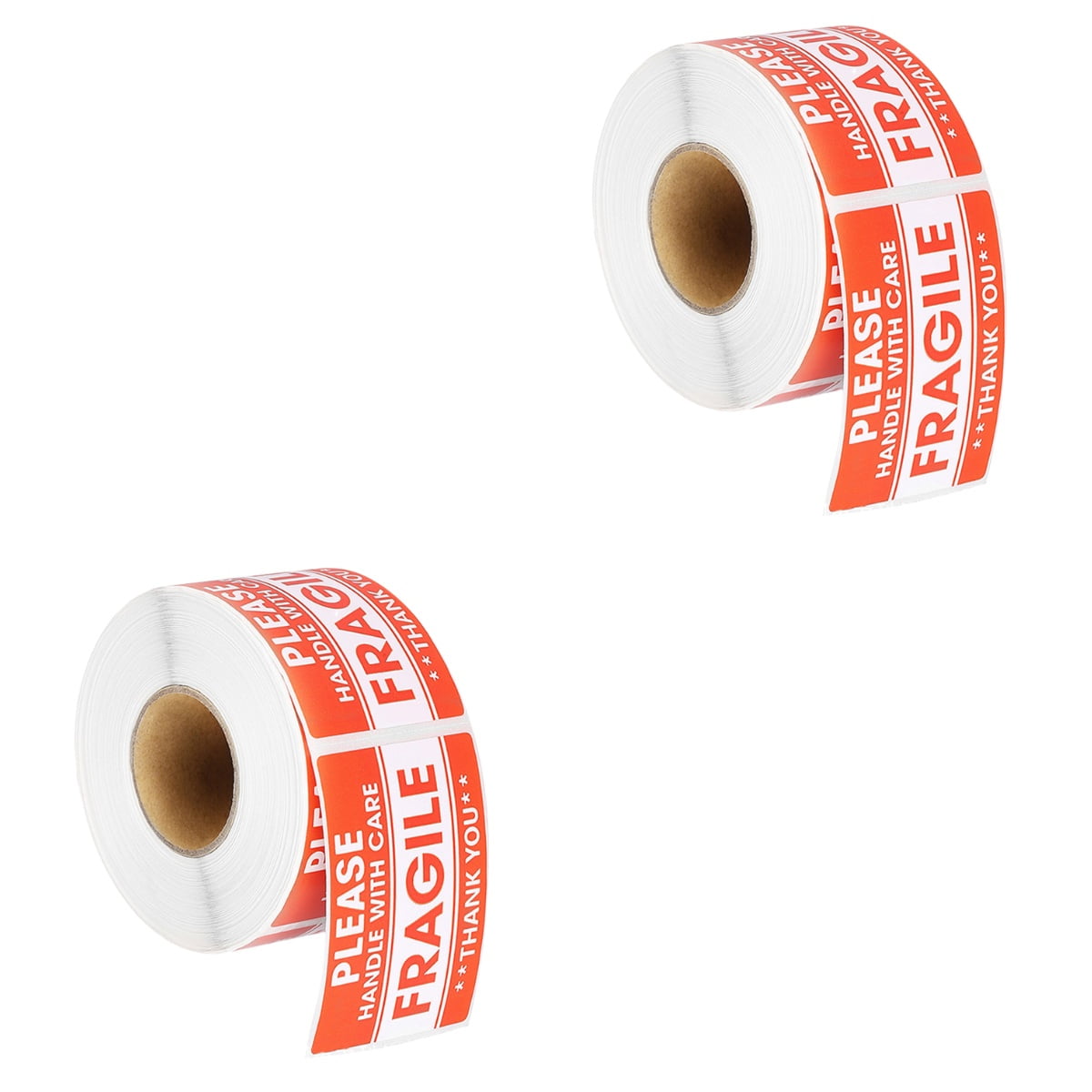 1000 Pcs /Roll 2x3 Inch Fragile Warning Stickers Adhesive Backside Sign ...