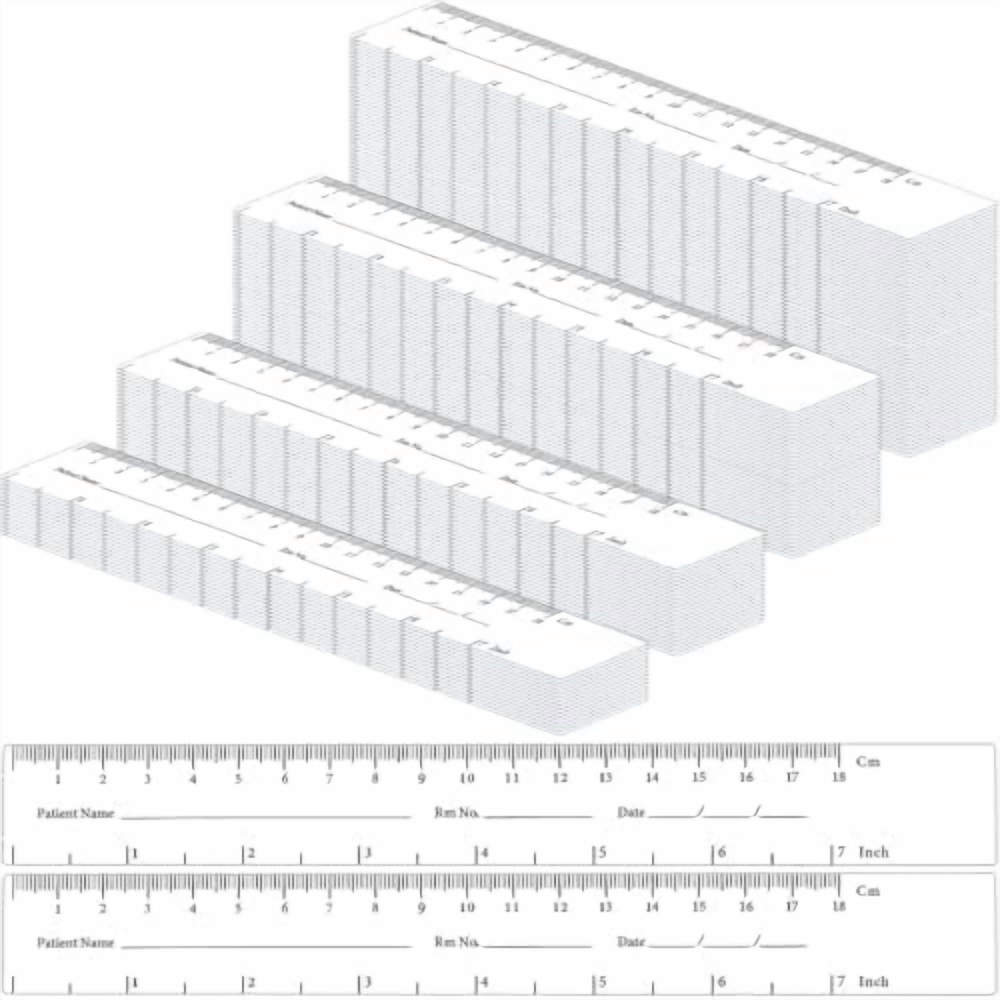 1000 Pcs Self Adhesive Wound Ruler Measurement Tools 7 Inch Disposable ...