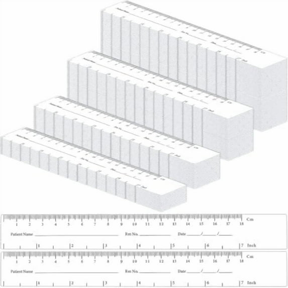 1000 Pcs Self Adhesive Wound Ruler Measurement Tools 7 Inch Disposable ...