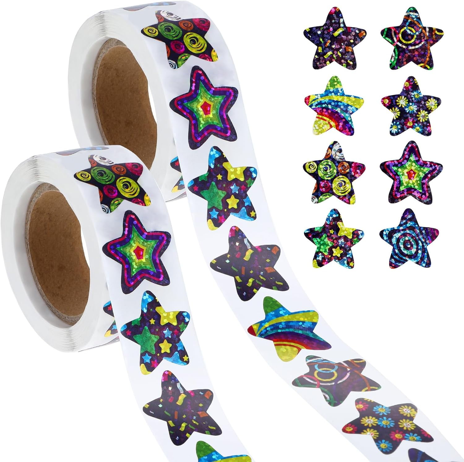 1000 Pcs Small Star Stickers for Kids Space Stars Stickers Roll Reward ...