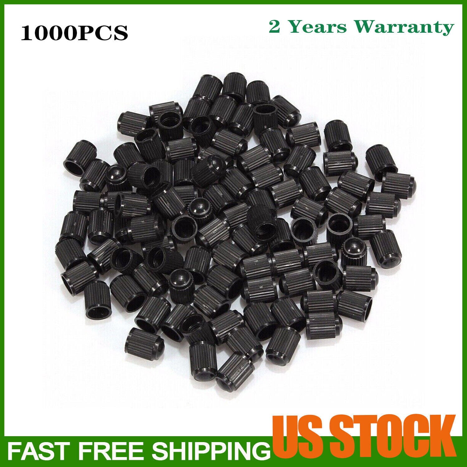 1000 Pcs Universal Black Plastic Car Motor Tire Valve Stem Caps ...