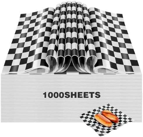 1000 Pcs Waxed Paper Sheets Bulk 15 x 15 Inch Large Sandwich Wrapping ...