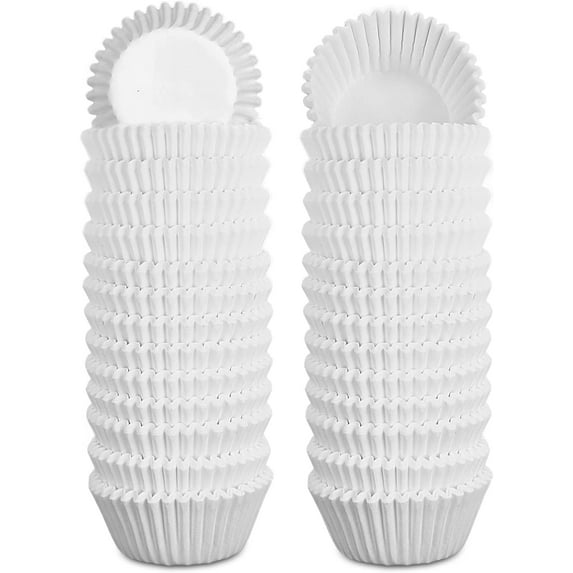 1000 Pcs White Mini Cupcake Liners Small Muffin Liners No Smell Premium ...