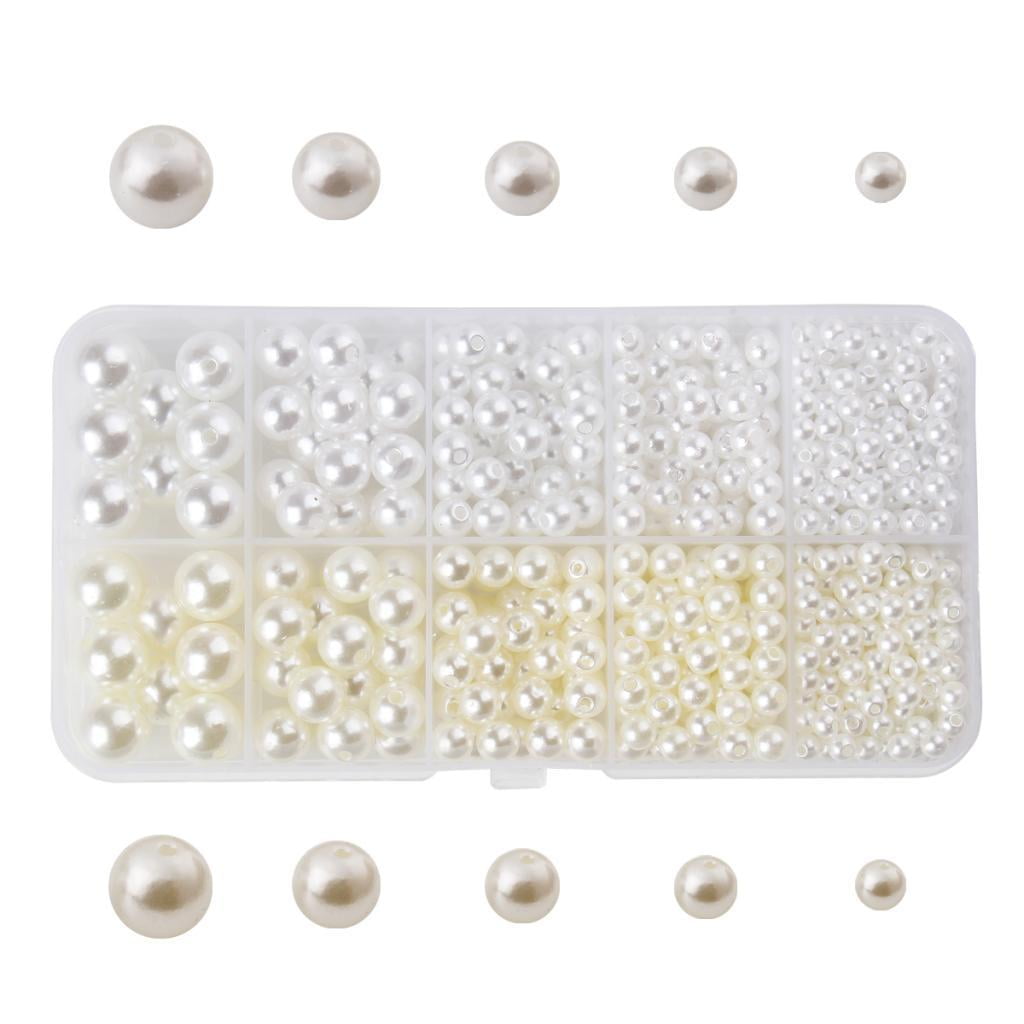 1000 Pearl Beads Round Jewelry Making Accessories Mixed - Walmart.com