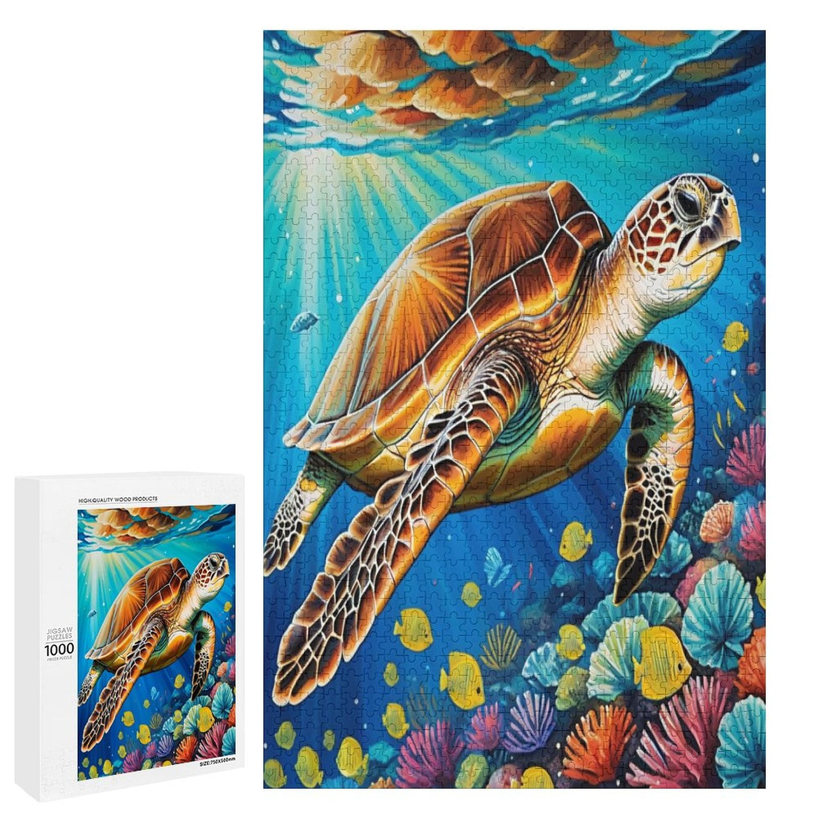 1000 Piece Adult And Youth Animal Puzzles Sea Turtle Fun And ...