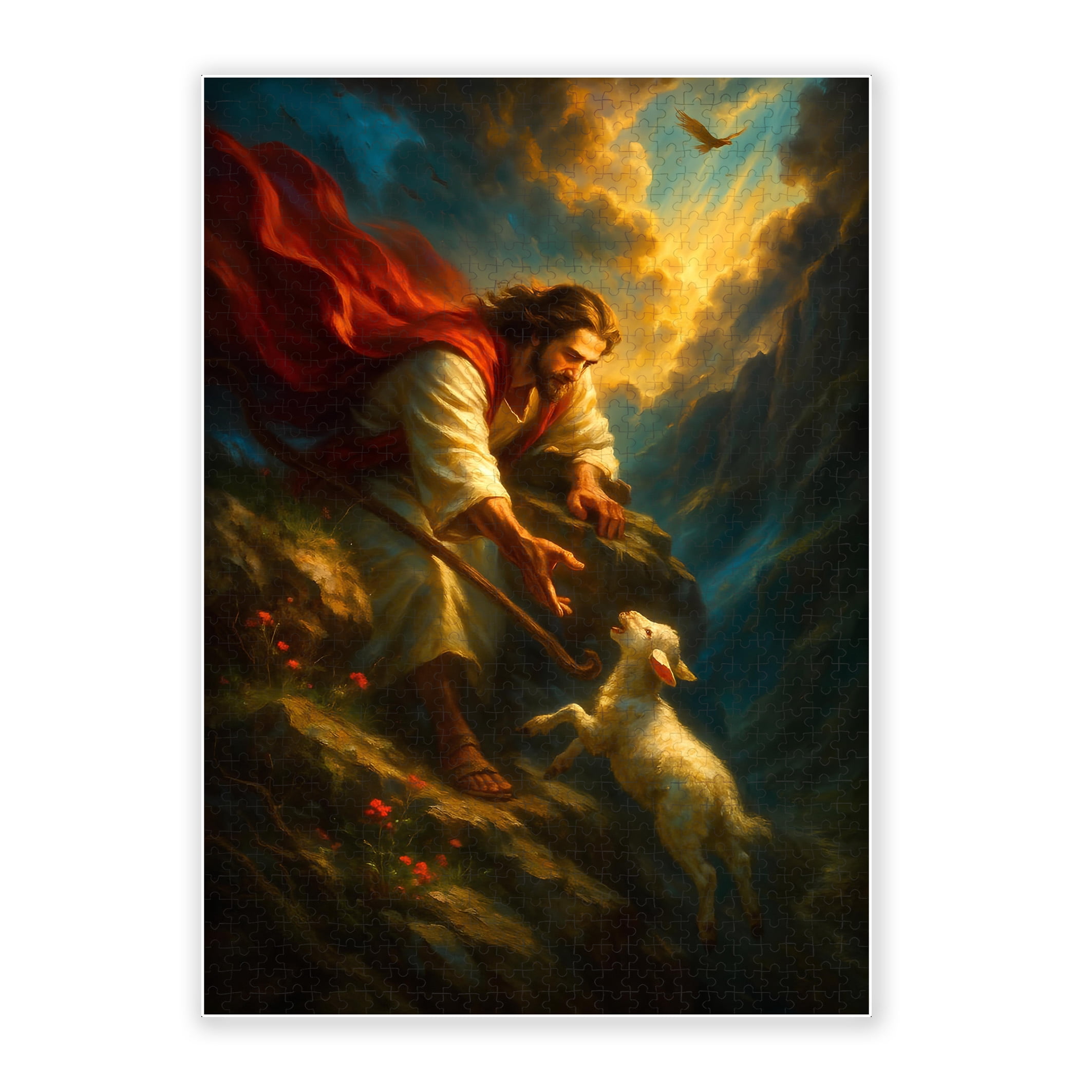 1000-Piece Adult Wood Jigsaw Puzzle, The Good Shepherd Jesus & Lost ...