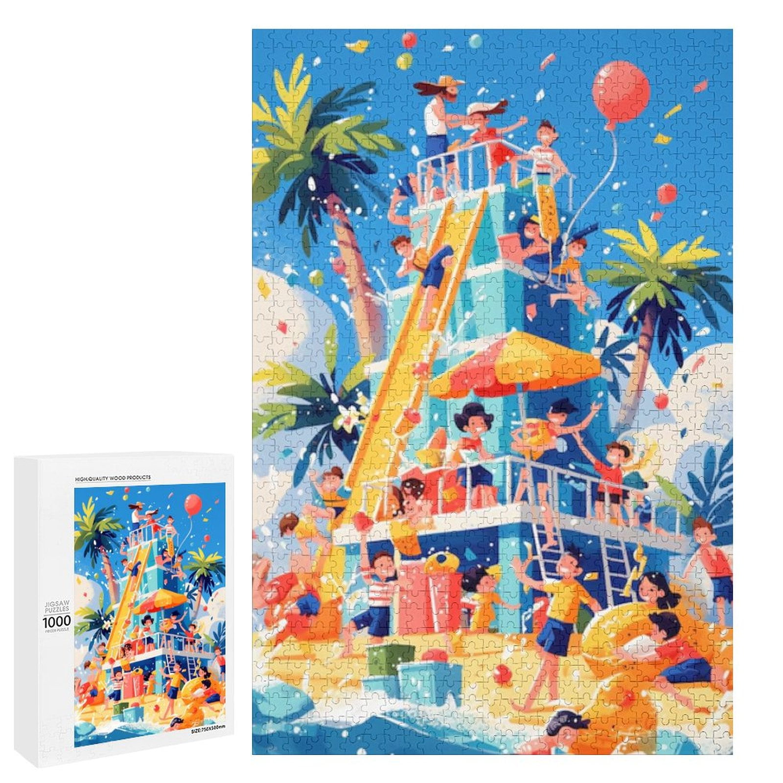 1000-Piece Amusement Park Puzzle for Adults & Kids, Ideal for Family ...