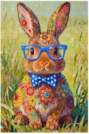 1000 Piece Colorful Bunny Puzzle for Adults – Fun Brain Challenge, Cozy ...
