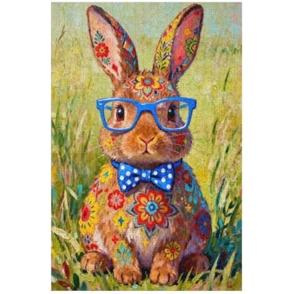 1000 Piece Colorful Bunny Puzzle for Adults – Fun Brain Challenge, Cozy ...