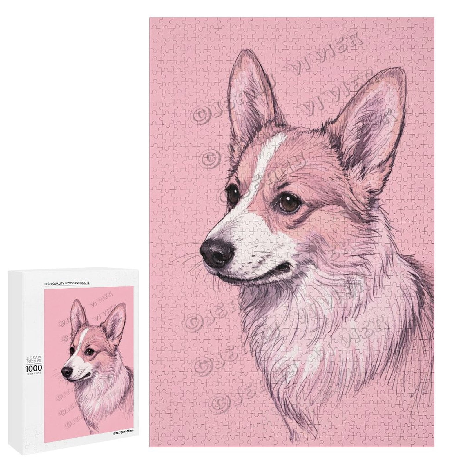 1000 Piece Corgi Puzzle – Wooden Jigsaw for Dog Lovers & Pet Owners ...