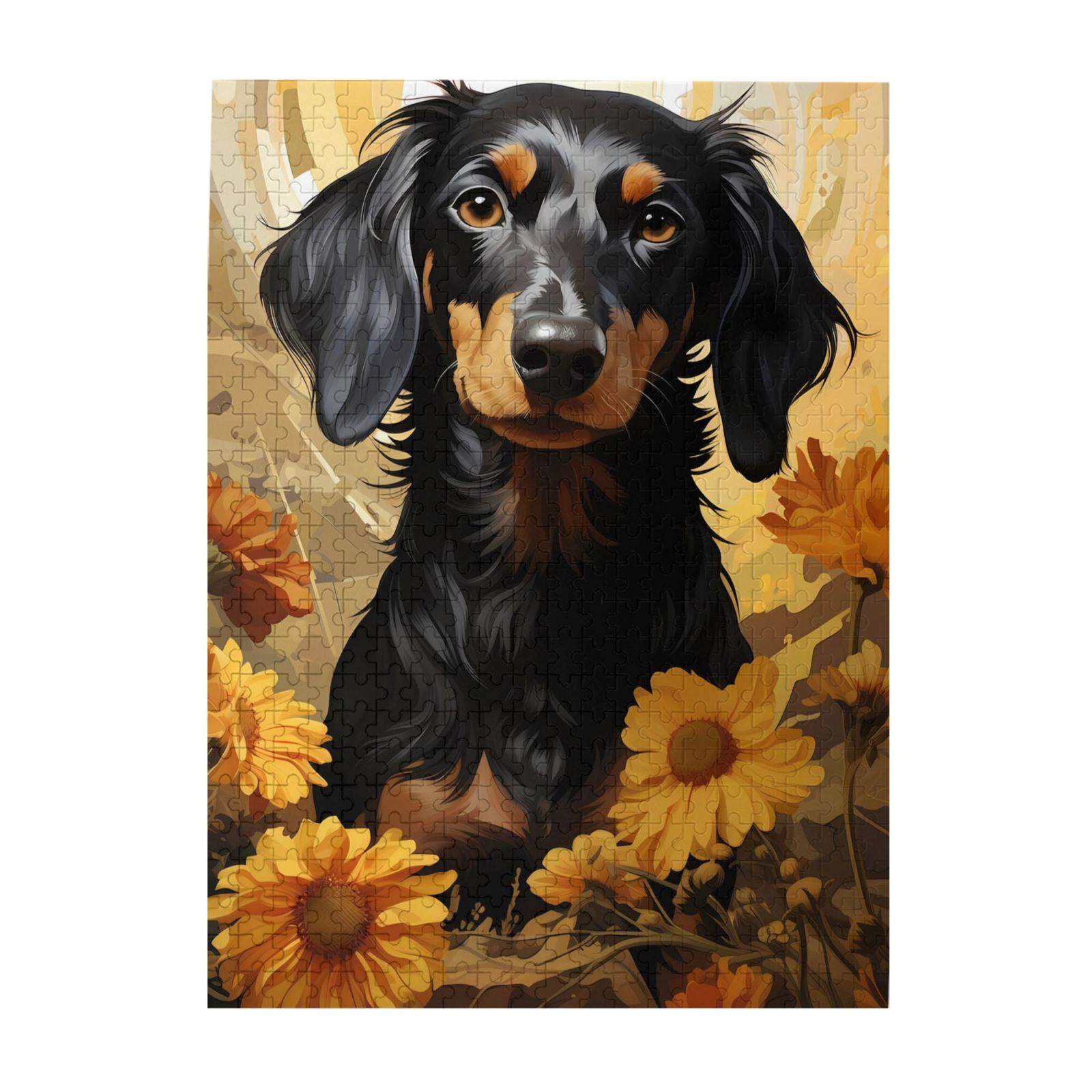 1000 Piece Dachshund Dog Jigsaw Puzzle For Adults – Vibrant Golden ...