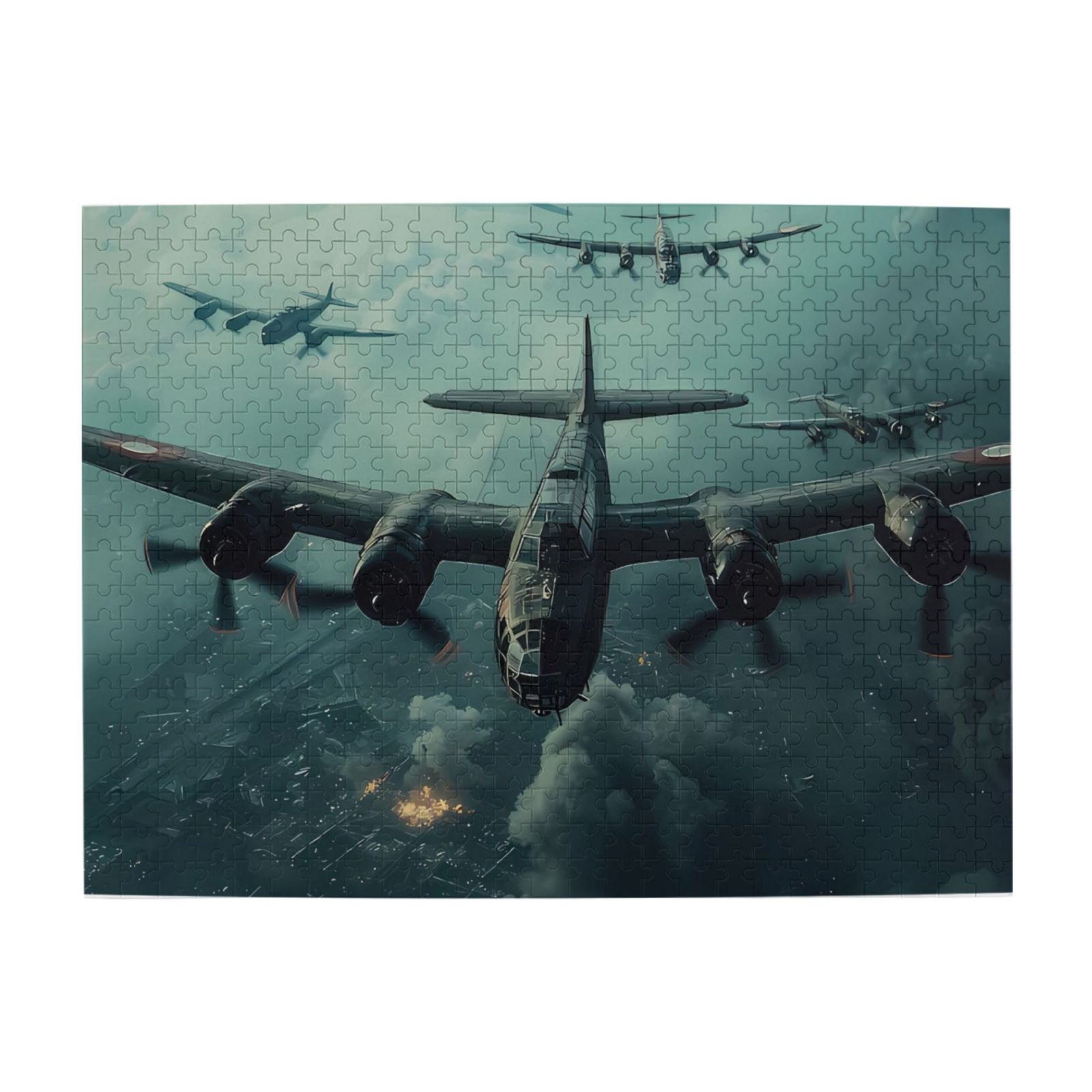 1000 Piece Dramatic WWII Bomber Squadron Jigsaw Puzzle For Adults ...