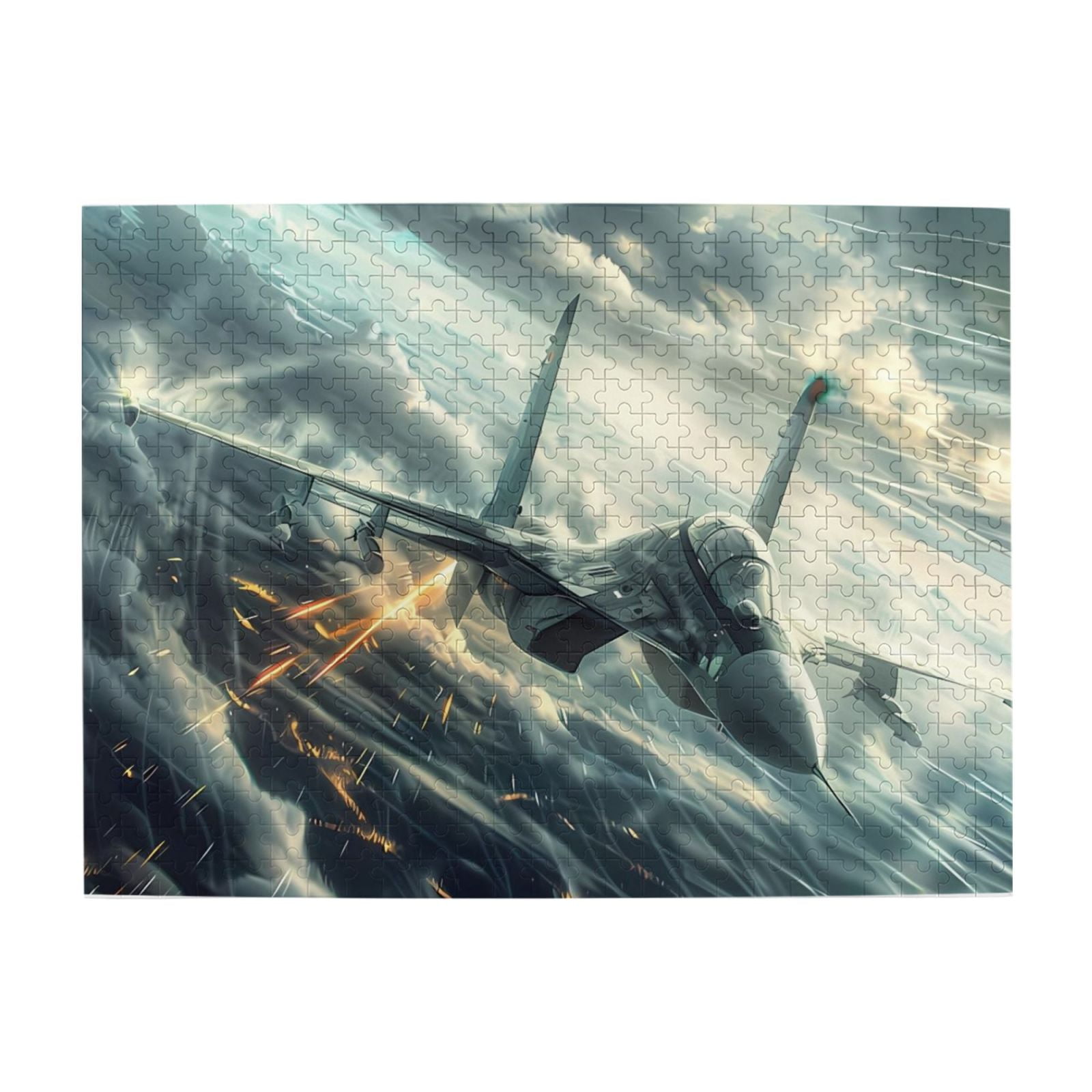 1000 Piece Dynamic Fighter Jet Jigsaw Puzzle For Adults Intense Air ...