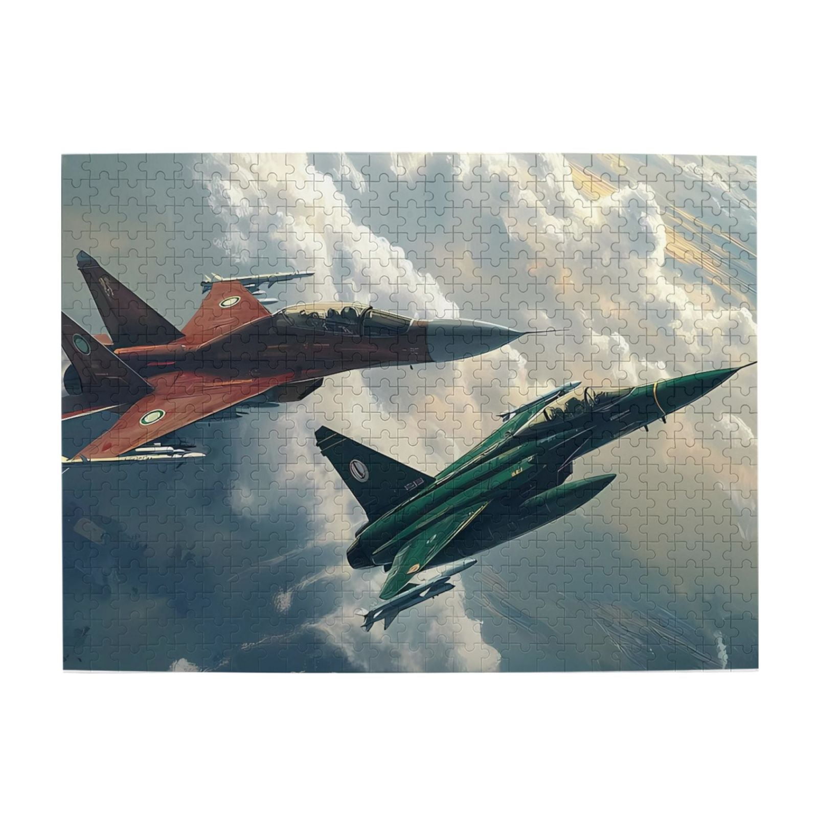 1000 Piece Dynamic Fighter Jet Jigsaw Puzzle For Adults – Vibrant ...