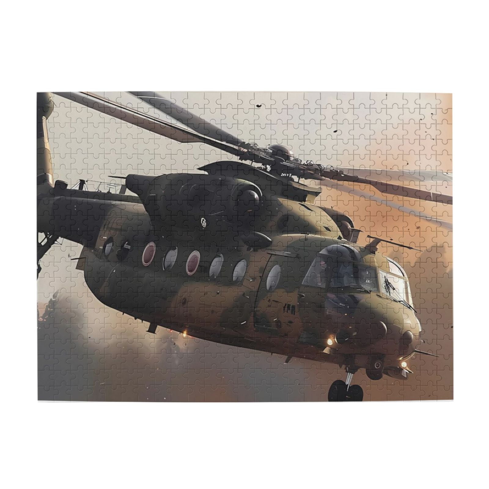 1000 Piece Dynamic Military Helicopter Jigsaw Puzzle For Adults ...