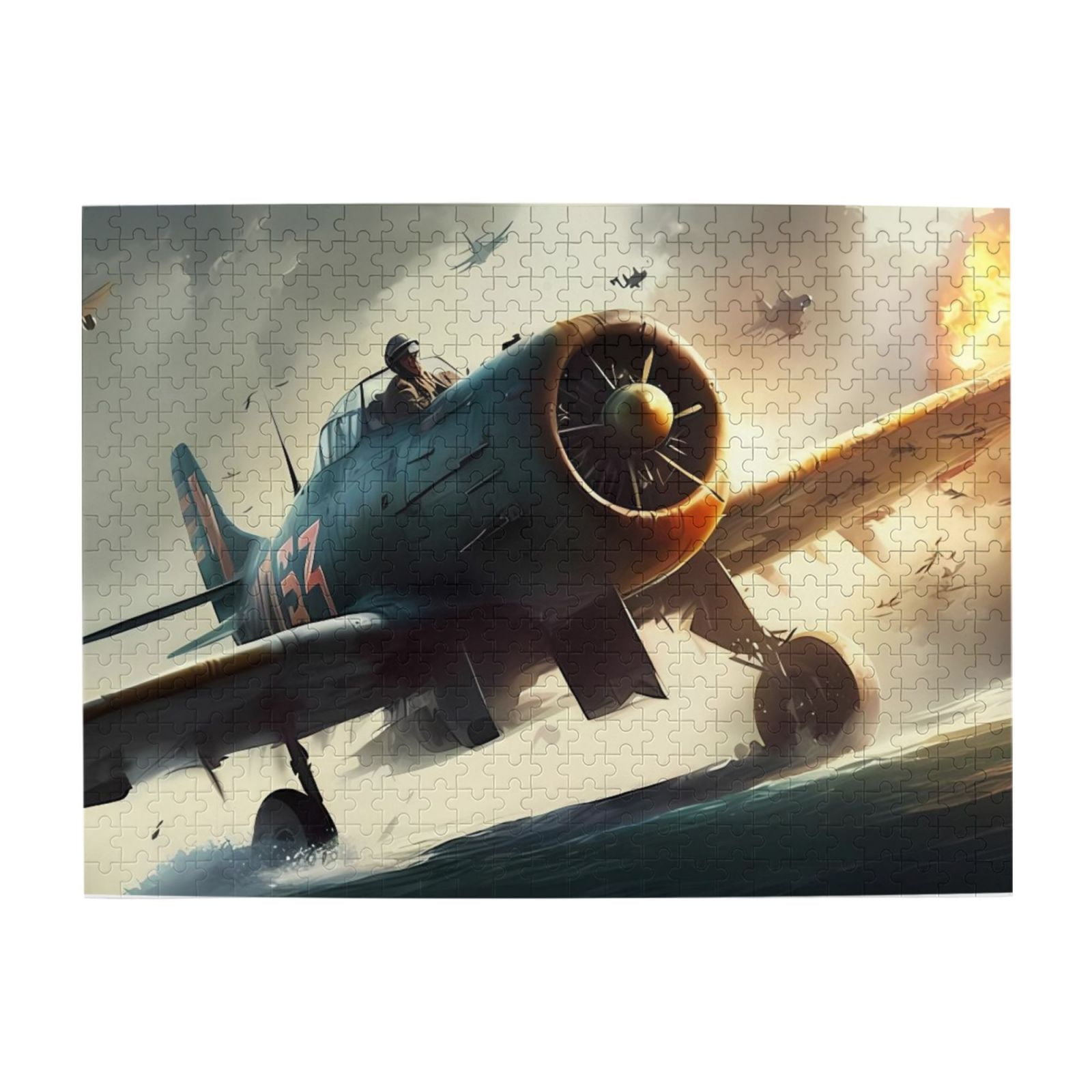 1000 Piece Dynamic WWII Fighter Plane Jigsaw Puzzle For Adults ...
