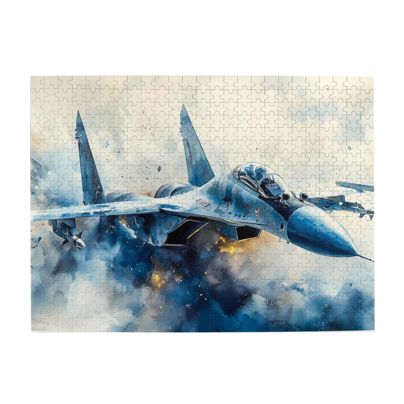 1000 Piece Fighter Jet Jigsaw Puzzle For Adults – Intense Sky Combat ...