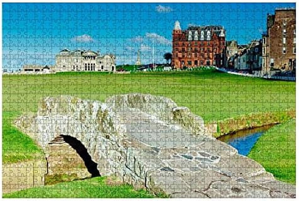 1000 Piece Golf Old Course at st Andrews Scotland Old Golf Course Large ...