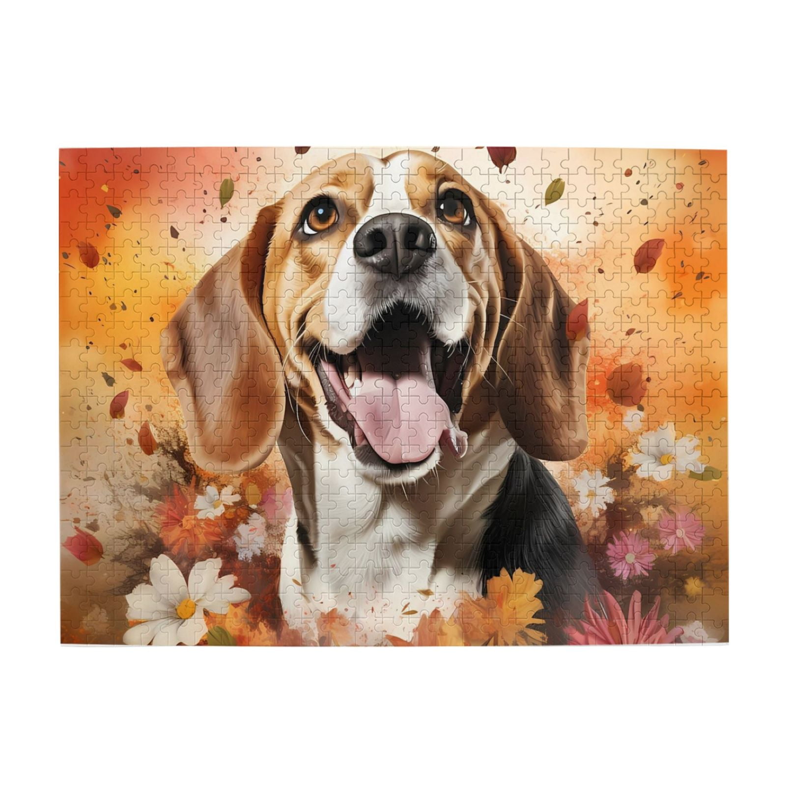 1000 Piece Happy Beagle Dog Wooden Jigsaw Puzzle For Adults – Vibrant ...
