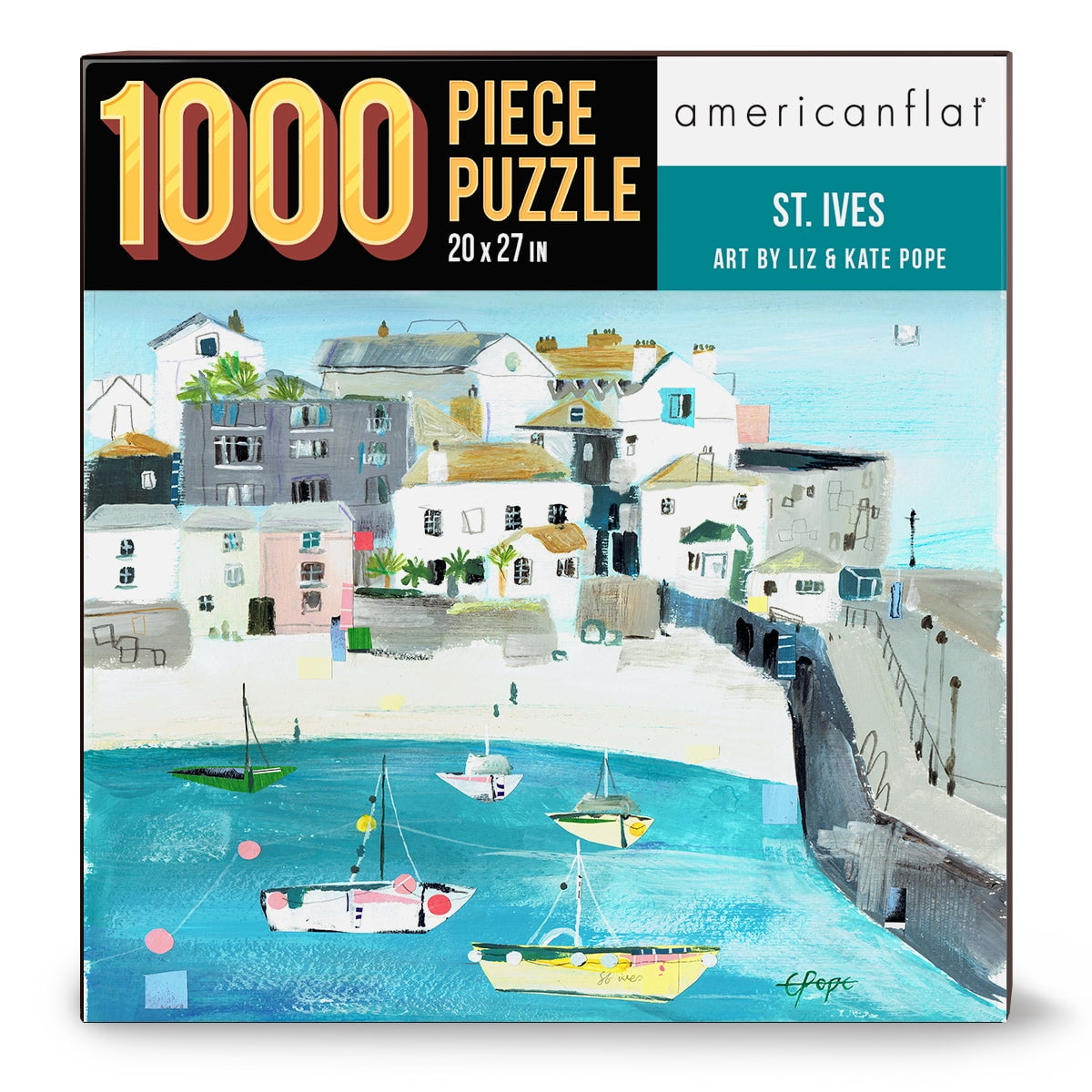 1000 Piece Jigsaw Puzzle, 20x27 Inches, New St Ives, Artwork by Liz and ...