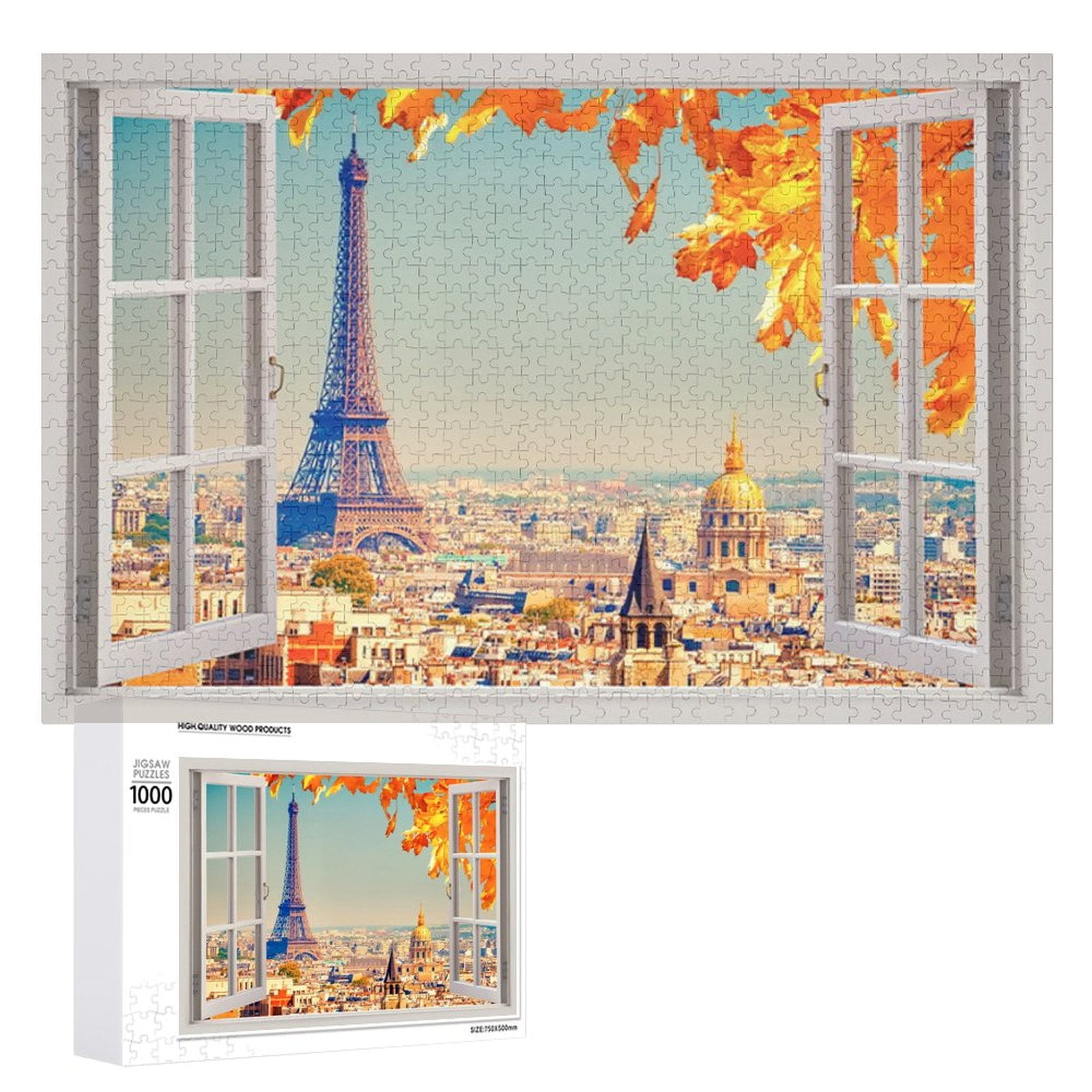 1000 Piece Jigsaw Puzzle for Adults Challenging Puzzle - Sunshine Over Paris Eiffel Tower ...